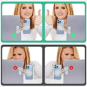 MAGKOTA MagSafe Accessories are Compatible with iPhone 14/iPhone 13/iPhone 12 Series, Universal Laptop Accessories in Order for Dual-Screen Interaction, Laptop Phone Holder for All Cell Phones