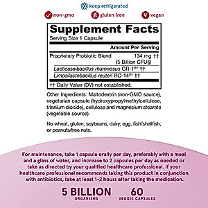 Jarrow Formulas Fem-Dophilus - 5 Billion Organisms Per Serving - 60 Veggie Capsules - Women’s Probiotic - Urinary Tract Health - Up to 60 Servings (Pack of 12)