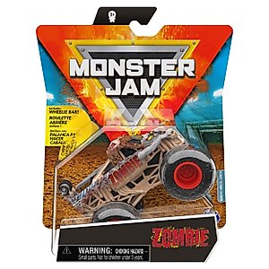 Monster Jam, Official Zombie Monster Truck, Die-Cast Vehicle, Elementals Trucks Series, 1:64 Scale