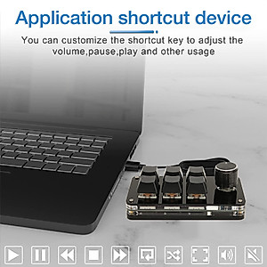 GOWENIC 6 Key Macro Pad, OSU Keypad Mini Gaming Keypad with Knob USB DIY Programmable Keyboard OSU Keyboard for Gaming Office