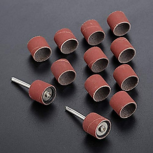 100 PCs Sanding Bands 600 Grit Drums Sleeves for DREMEL Rotary Tools with 2PCs Mandrel 12CM