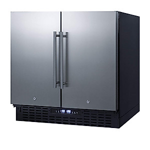 Summit FFRF36 36" Side by Side Refrigerator-Freezer in Stainless Steel
