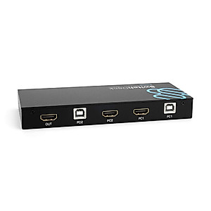 SwitchDeck 4K HDMI KVM Switch by Sewell, Switch Easily Between Two PCs/Macs/Gaming Consoles (SW-33054)