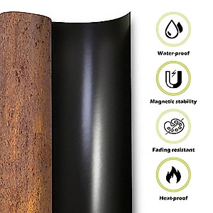 Dishwasher Magnet Cover Rusty Texture Distressed Style Magnetic Refrigerator Stickers Decorative Appliance Cover Fridge Panels Metal Door Garage 23x26in