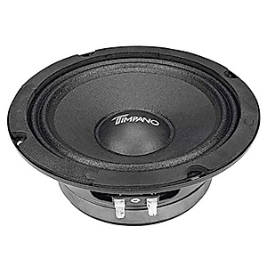 Timpano 6.5” Shallow Midrange Speaker 4 Ohm 500 Watts Max Power Pro Audio Loudspeaker (1 Speaker)