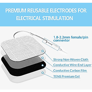 DONECO TENS Unit Pads 2"X2" 48 Pcs Replacement Pads Electrode Patches for Electrotherapy