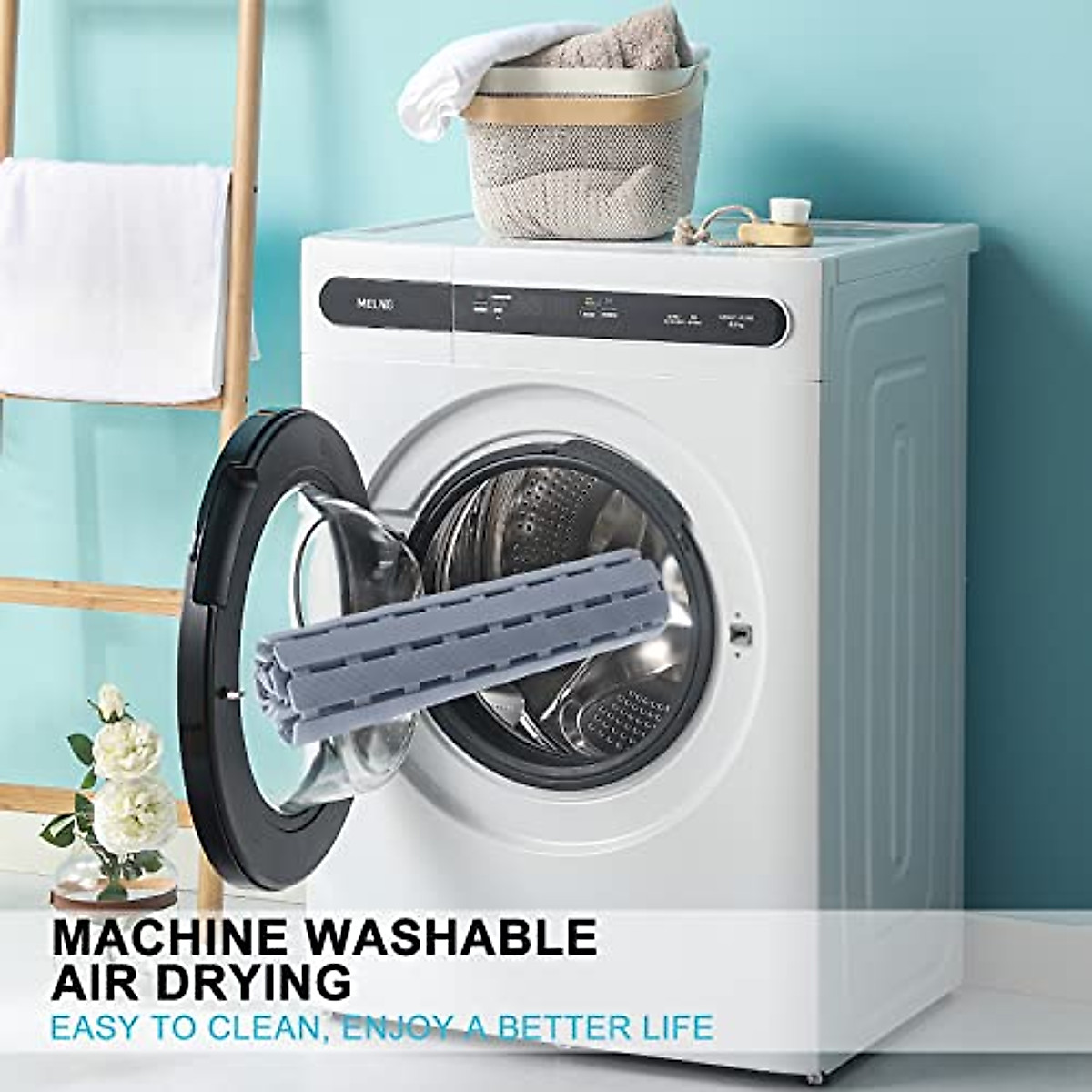 Linoows Shower Mat Non Slip Bath Mat for Tub and Shower Floor Mat, Machine Washable Bathtub Mat with Suction Cups and Drain Holes, Soft Bathroom Accessories, 27.5x15.7 Inch, Gray