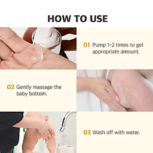 kori in J island Baby Bottom Wash - Soothing Baby Bottom Wash - Baby Diaper Wash (Hypoallergenic, Vegan Certified, pH Balanced)