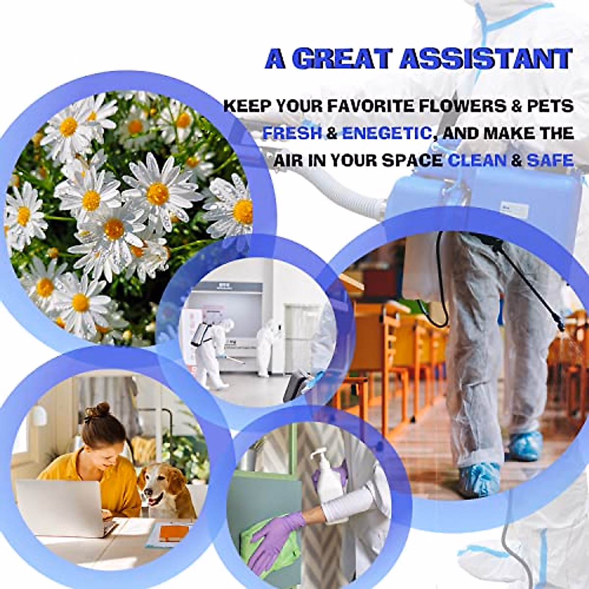 8L Electric Fogger Machine with Backpack, Ultra-Low Volume Sprayer Machine with Adjustable Flow Control Valve, Spraying Distance 26-40ft for Outdoor and Indoor Use