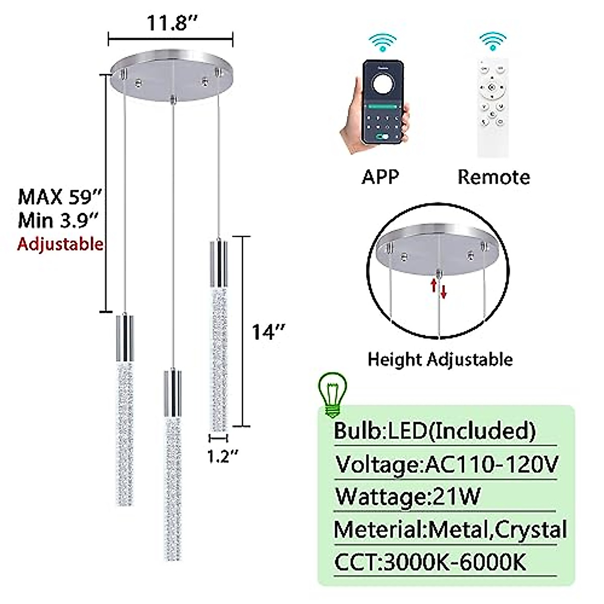 Modern Mini Pendant Lights Dining Room Chandelier 3 Lights Set Pendant Lighting for Kitchen Island Light Fixture Small Chandelier Pendants Bedroom Light Chrome