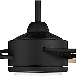 Craftmade 64" Journey Indoor/Outdoor Flat Black Finish Ceiling Fan, LED Light Kit (Optional), Remote Control Included, Smart WiFi Enabled with Voice Activation, works with Alexa & Smart Home Devices