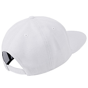 Classic Flat Bill Snapback Hats for Men Women, Hip Hop Style Unisex Adjustable Plain Baseball Cap-White