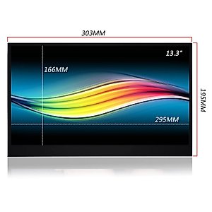 Support HDMI Portable Display Cell Phone Computer cast External Expansion Screen, 13.3-inch IPS 1080P HD Display
