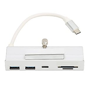 USB C Hub, 6 in 1 USB3.1 GEN2 10Gbps Type C Hub with 1 USB3.1 GEN2, 2 USB A and SD TF Micro SD Card Reader for OS X AIO PC, Multifunctional Docking Station