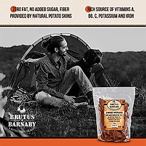 BRUTUS & BARNABY Thick Cut Sweet Potato Dog Treat Full Slices - Single Ingredient Dried Sweet Potato Dog Treats - Vegan Low Fat All Natural Dog Treats - Healthy Dog Treats with No Added Preservatives