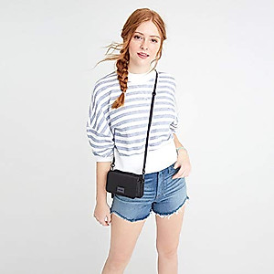 Vera Bradley Women's Recycled Lighten Up Reactive Compact Crossbody Purse With RFID Protection, Sunflower Sky, One Size