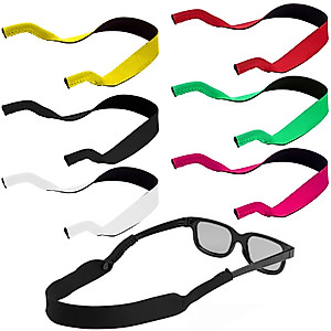 6 Pack Neoprene Glasses Straps Floating Sunglasses Eyeglass Strap Anti Slip Sports Safety Eyewear Retainer Holder for Adults Summer Water Sports Fishing Biking Hiking Rock Climbing Outdoor Adventures