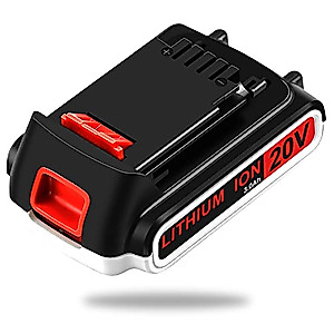 3.0Ah LBXR20 Lithium Replacement Battery for Black and Decker 20V Battery Max LB20 LBX20 LST220 LBXR20B-2 LB2X4020 Compatible with Black and Decker 20 Volt Tools LCS1020 LDX20C LSW221 BDCDMT120 LST120