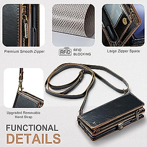 ASAPDOS Wallet Case Compatible with Samsung Galaxy Z Fold 5 with S Pen Holder,PU Leather Strap Wristlet Flip Case with Magnetic Closure[S-Pen Fully Compatible],Card Holder and Kickstand Coffee