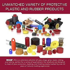 Flat Caps and Grips - 0.250" x 0.750" x 3.000" Flat Vinyl Grip (RFVG9083) End Style: Round, Material: Green Vinyl MOCAP RFVGC9083GR-20 (qty5)