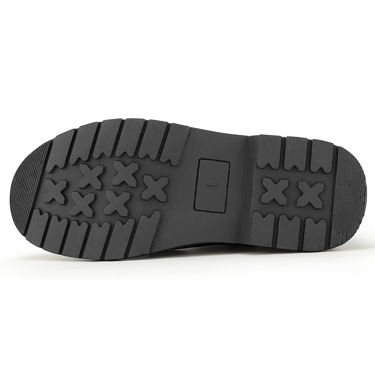 Hawkwell Girls Boys Combat Work Boots Side Zipper Ankle Boots with Rainbow Lace Up,Black Patent PU,13 M US Little Kid