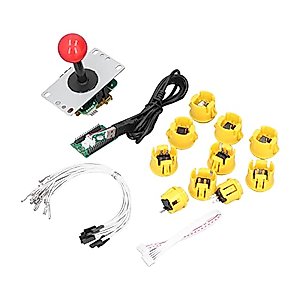 Shanrya Joystick Kit, Classic Remote Controller Fight Sticks Metal Multipurpose Simple Installation for Game Consoles