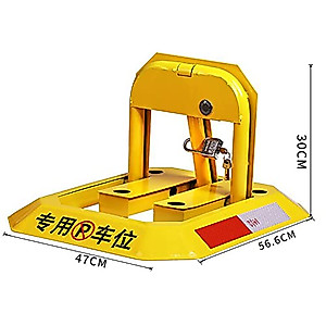 Folding Parking Barrier Removable Parking Space Lock,Car Park Driveway Guard Saver,Manual Parking Blocker,Anti-Pressure Parking Lock W/Reflective Markers