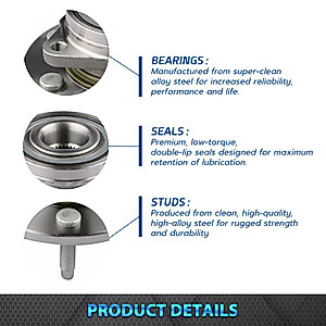 Bode-man 6 Lug Front Wheel Bearing and Hub Assembly for 2007-2013 Chevy GMC Silverado Sierra 1500 Tahoe 4WD