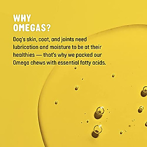 Omega 3 Fish Oil for Dogs Soft Chews 120 ct - Omega 3 for Dogs with Biotin & Vitamin E for Shiny Coat - Dog Skin and Coat Supplement for Itchy, Dry Skin - Shedding Omega 3 6 9 Oil for Dog