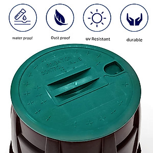 10 inch Valve Box Cover Lid Green Sprinkler Valve Box Lid Replacement for Sprinkler System Irrigation Circular Valve Box Lid
