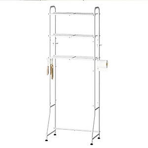 Simple Trending-3 Tier Shelf Bathroom Space Saver, Over The Toilet Rack,Bathroom Stand Storage Organizer, White