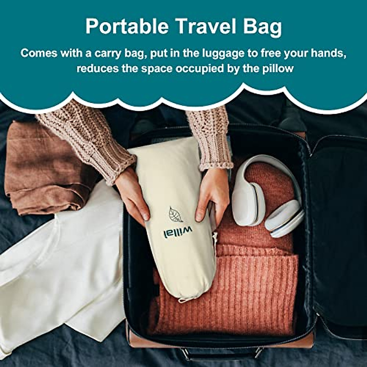 willai Baby Toddler Pillow,Soft and Breathable Silicone Pillow with Machine Washable,Suitable for Baby Bed,Toddler Travel Bed,Kids Bed.