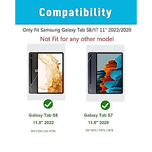 Case for Samsung Tab S7/S8 11 Inch 2022: Military Grade Shockproof Protective TPU Cover for Galaxy Tablet S7 11 Inch 2020 W/Stand - Handle - Shoulder Strap - S-Pen Holder -Blue