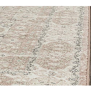 Rugs America Harper HY60A Pink Lemonade Transitional Vintage Area Rug, 5'x7'