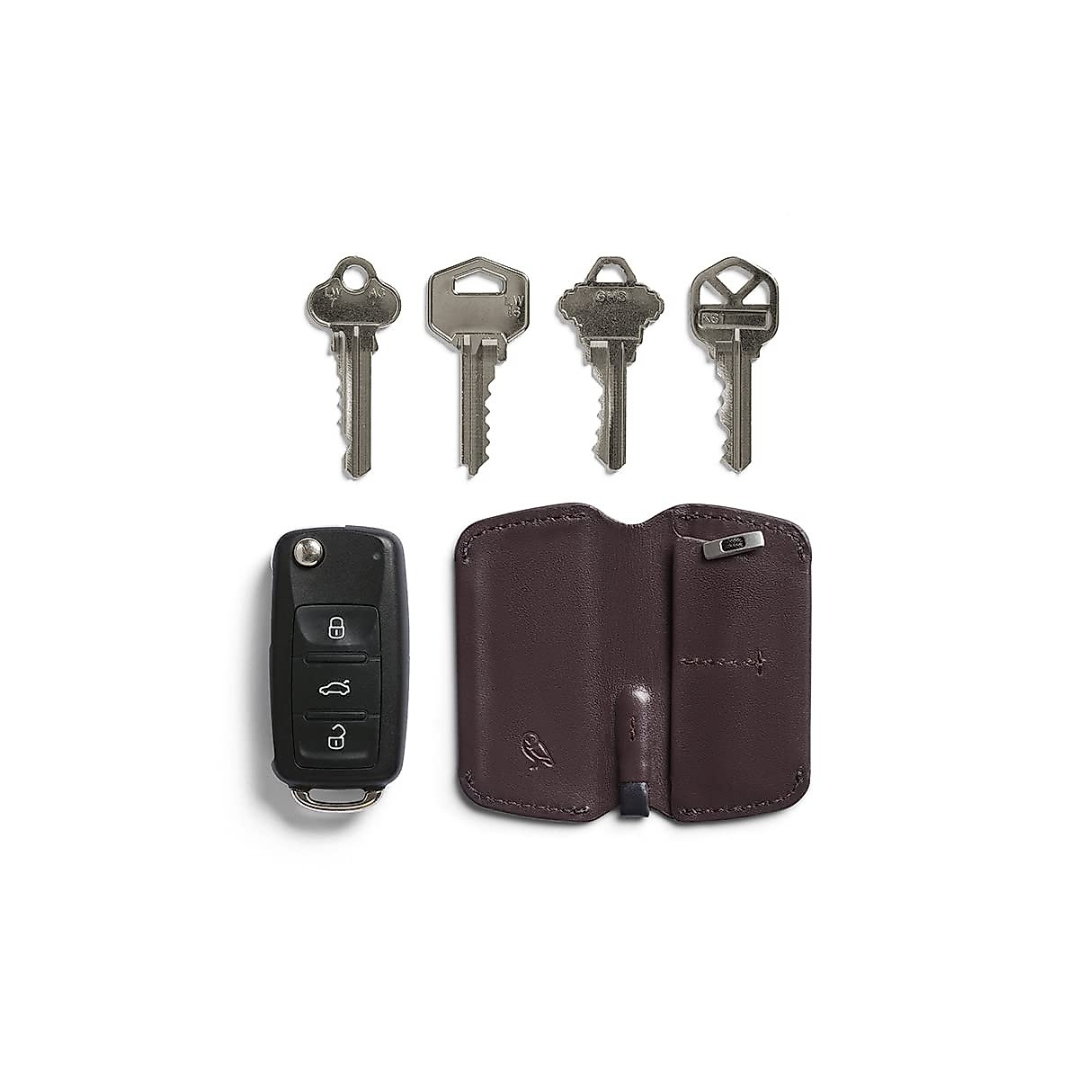 Bellroy Leather Key Cover (Max. 4 keys) - Deep Plum