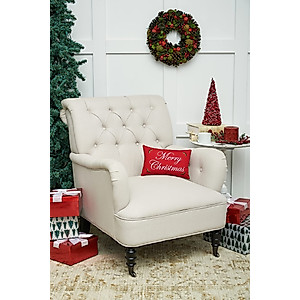 C&F Home Merry Christmas Red Green Embroidered Petite Pillow Decor Decoration Indoor Outdoor Holiday Throw Petite Pillow Cover for Patio Couch or Bed 8x12” 8 x 12 Multi