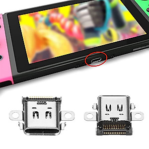 2 Pack Replacement 12-pin Type C Sync Power Charge Charging Socket USB C Port for Nintendo Switch