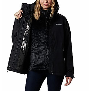 Columbia Women’s Bugaboo II Fleece Interchange Winter Jacket, Waterproof & Breathable, Black, Large