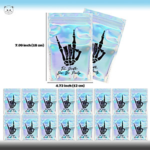 KARAQY Til Death Do Us Party Hangover Kit Bags, Black Skull Recovery Kit Bags for Halloween Party Bachelorette Party Wedding Bridal Shower Engagement Party Favors Supplies Decorations