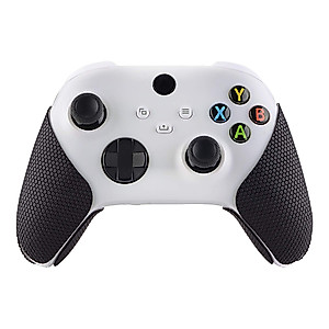 eXtremeRate PlayVital Anti-Skid Sweat-Absorbent Controller Grip for Xbox Core Wireless Controller, Professional Textured Soft Rubber Pads Handle Grips for Xbox Series X/S Controller - Black