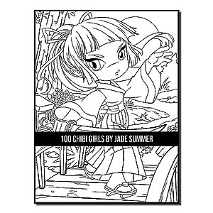 100 Chibi Girls: An Adult Coloring Book Collection with Cute Girls, Fantasy, Horror, Christmas, and More!