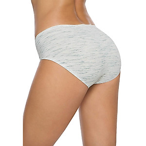 Wealurre Cotton Bikini Women's Breathable Panties Seamless Comfort Underwear(3128M,Stripe 2)