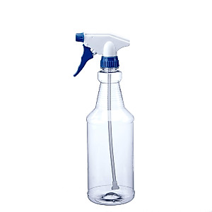 Consolidated Plastics 32 oz Spray Bottle with Leakproof Sprayer, PET (Clear), 12 Pack