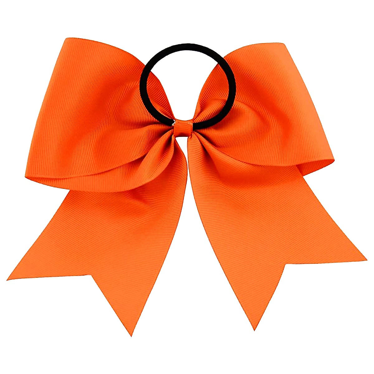 WillingTee 20Pcs 8" Large Cheer Bows for Girls Ponytail Holder Grosgrain Ribbon Cheerleading Bows Elastic Hair Tie Bands for Baby Girls School Colleage Teens Senior Cheerleader