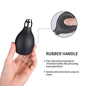 PRO BARBER Powder Barber Spray Bottle, Empty Powder Blower, 3.38oz/100ml Refillable Hair Fiber Applicator Use for Dry Shampoo - Black