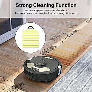 Fixbetter 6 Pcs Mop Pads for Shark RV2610WA AV2610WA RV2620WD RV2410WD AI Ultra 2- in-1 Robot Vacuum, Washable Reusable Mopping Pad Replacement Accessories