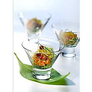 HISTORY COMPANY The Alfred Hitchcock Genuine Original “Tippi” Stemless Martini Cocktail Glass, 4-Piece Set (Gift Box Collection)