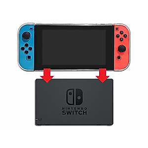 AddValue Crystal Case Compatible with Nintendo Switch HAD Dockable Crystal Case (Polycarbonate, Clear, Transparent, Scratch protection, Dust protection)