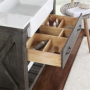 VINNOVA Villareal 36" Single Bath Vanity in Classical Gray with White Farmhouse Basin