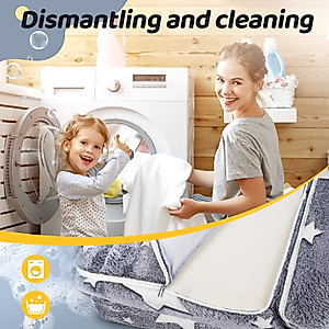 YHUAIMANG 3 in 1 Foldable Toddler Couch,Convertible Sofa to Lounger for Kids,Glow in The Dark Fold Out Couch Toddler Sofa